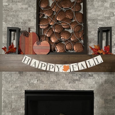 Happy Fall Banner Fall Decor Fall Banner Rustic Fall Sign - Etsy