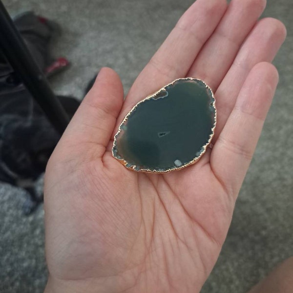 Customized Pop Sockets GREEN With Gold / Copper Plated Gemstone Pop Out ...
