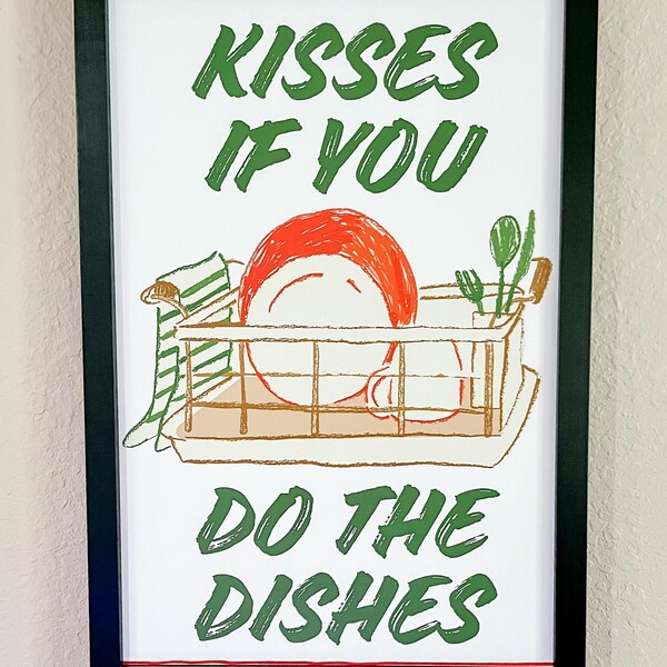 Art of Kissing Poster, Aesthetic Red Lips Wall Art, Retro Maximalist ...