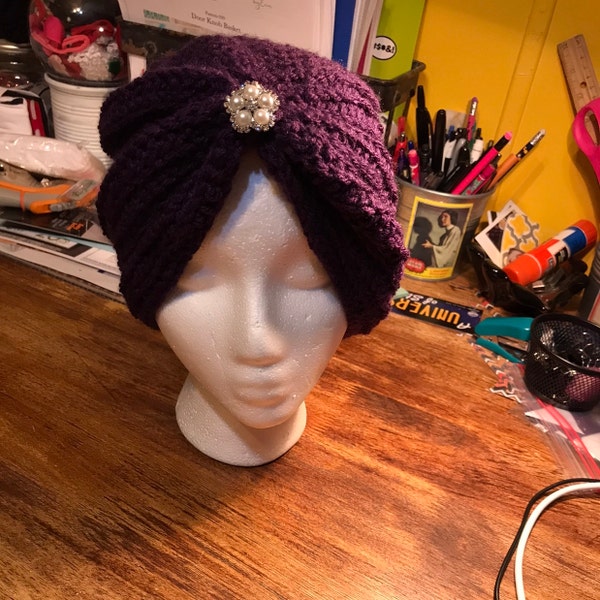 Turban Hat Crochet Pattern Head Wrap Turban Headwrap Turban Hat