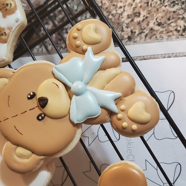 Teddy Bear Royal Icing Transfer, Bear Icing Transfer Sheet, Royal Icing ...