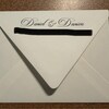 Personalized Gold Stationary Note Card Thermography Gold Deckle Tipped ...