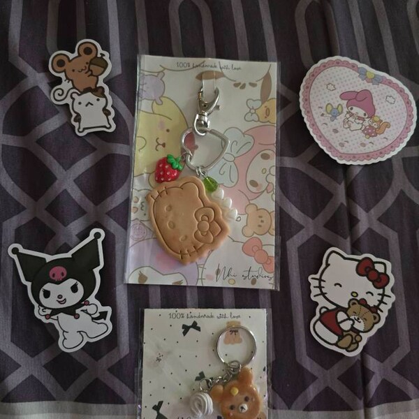 Polymer Clay Jellycat Cinnamon Roll Keychain - Etsy