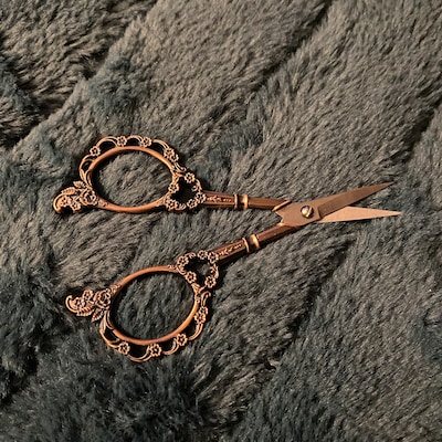 Floral Embroidery Scissors Small Flower Scissors Rose Gold Shears Rose ...