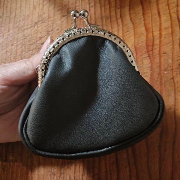 Leather Small Clasp Coin Purse ,leather Coin Purse, Genuine Leather ...