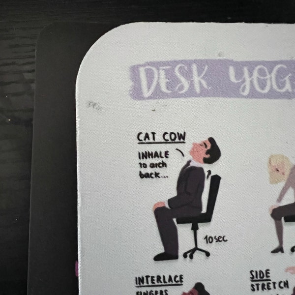Desk Yoga Poster - Physical Print White | Yoga at Your Desk | Office ...