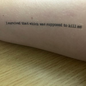 Custom Quote Temporary Tattoo - Quote Tattoos for Women - Etsy