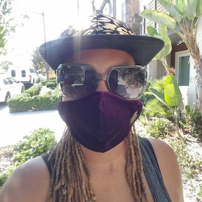 Reflective Festival Hood Reversible Mushroom Hood Face Mask Rave Mask ...