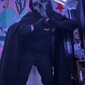 Distressed Black Wrap Cloak, Lightweight Cotton Shawl, Post Apocalyptic ...