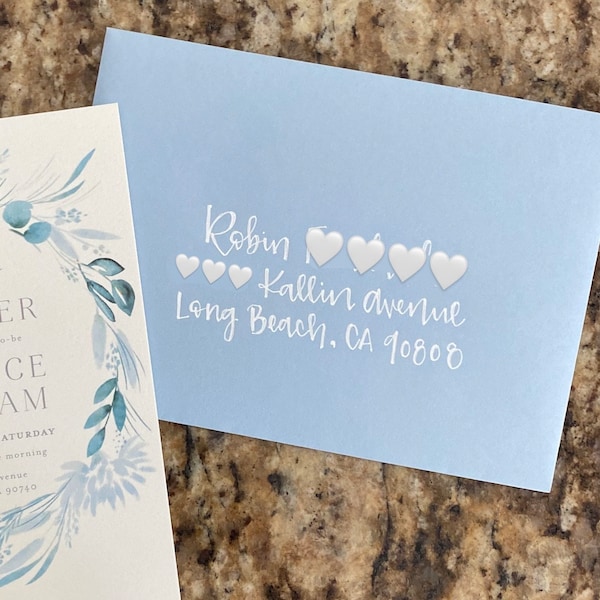 Calligraphy Envelope Addressing, Hand-lettered Envelopes for Weddings ...