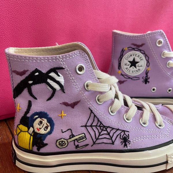 Cat and Flower Embroidered Converse, Neig.hbor Embroidered Converse ...