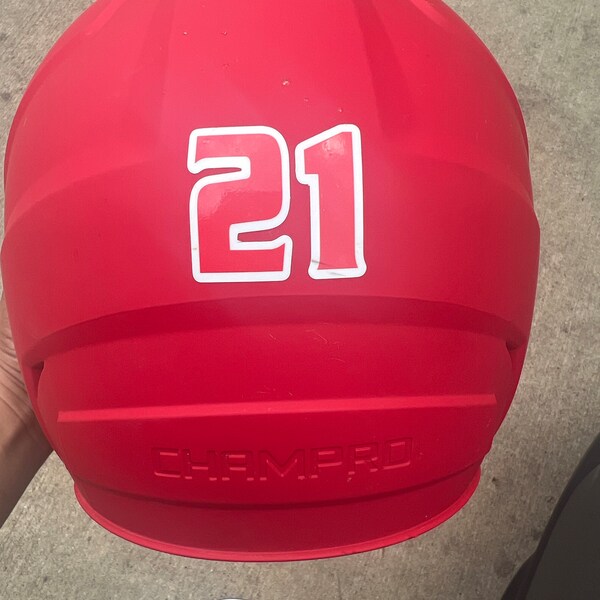 Custom 1 1/2 Inch Individual Helmet Numbers Dye Cut for Each Player ...