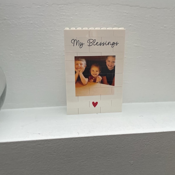 Personalised Couples LEGO® Brick Photo Block, Valentines Day, Boyfriend ...