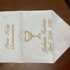 Personalized One Color First Communion Banner With Chalice | Etsy