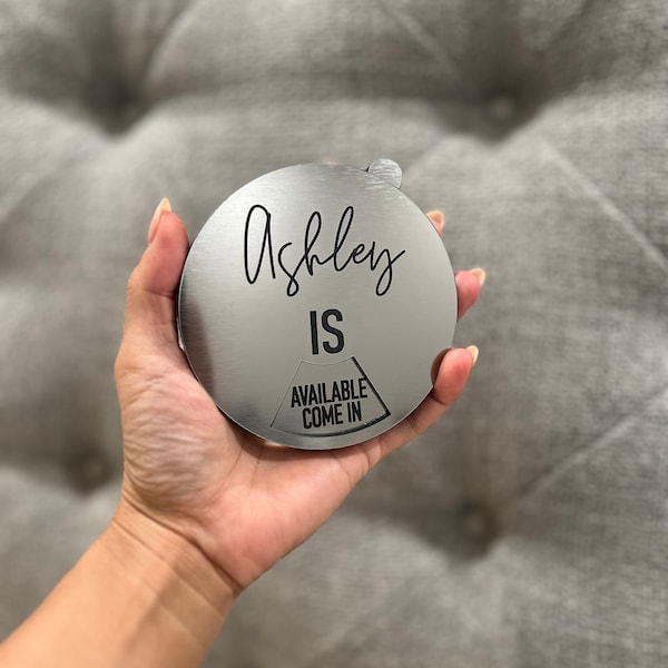 Rotating & Spinning Office Sign With 6 Status Messages for the Door or ...