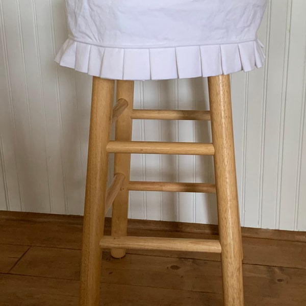 Round Bar Stool Slipcover With Knife Pleats - Etsy