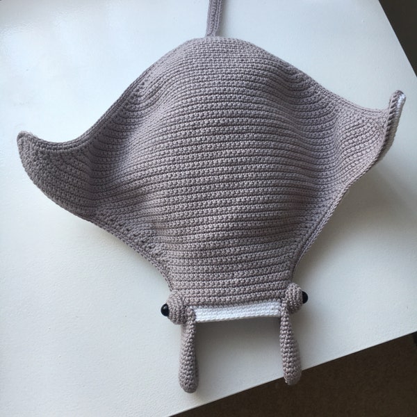 CROCHET PATTERN Manta Ray | Jacque the Manta Ray With Handkerchief ...