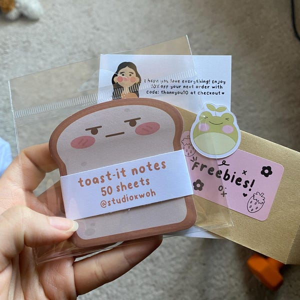 Toast-it Sticky Notes || Stationery, Kawaii Stationery, Memo Pad, Note ...