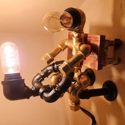 Father's Day Gift steampunk Fireman Pipe Robot Night - Etsy