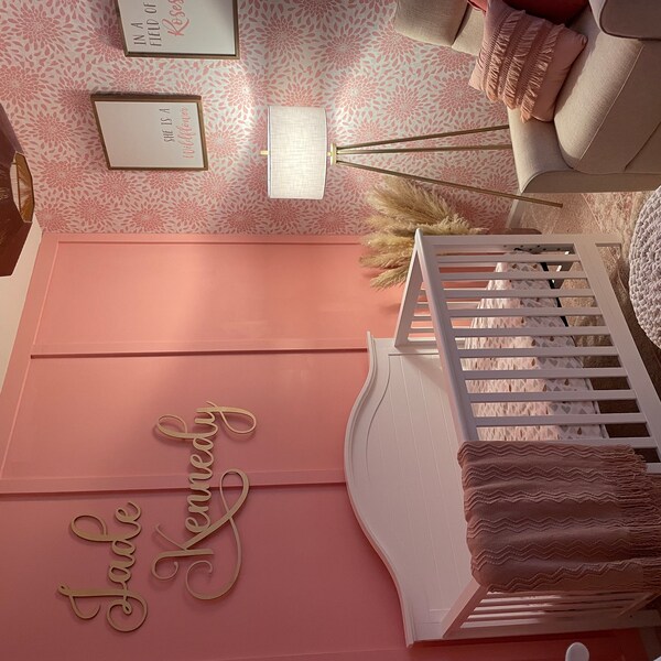 Personalized Cutout Calligraphy Name Signs - Two Names - Girl's Room ...