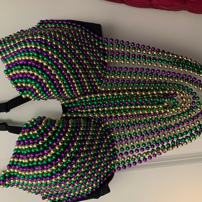 Carnival/mardi Gras Beaded Bra Mardi Bra - Etsy