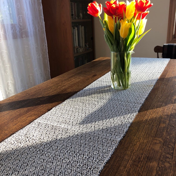 Hand Woven Modern Farmhouse Table Runner, Farmhouse Table Set, Hygge ...