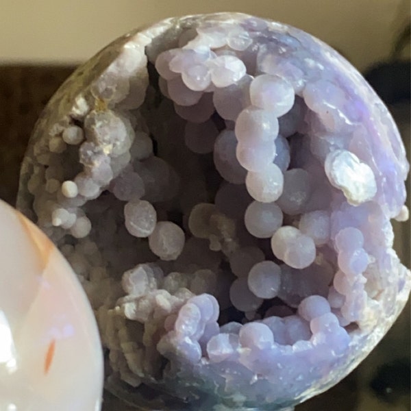 Grape Agate Sphere Globe Natural Indonesian Rare Raw Mineral Specimen ...