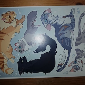 Warriors Cute Cat Art Print the New Prophecy - Etsy