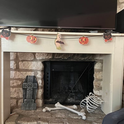 Retro Halloween Banner..vintage Look Halloween Decorations Ghost, Black ...