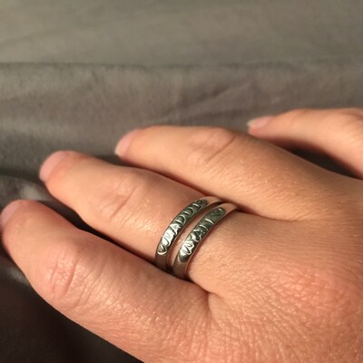 Personalized Stacking Ring, Custom Ring, Stainless Steel Ring ...