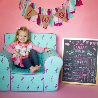 Pink Flamingo Birthday Chalkboard Flamingo Birthday Pink - Etsy