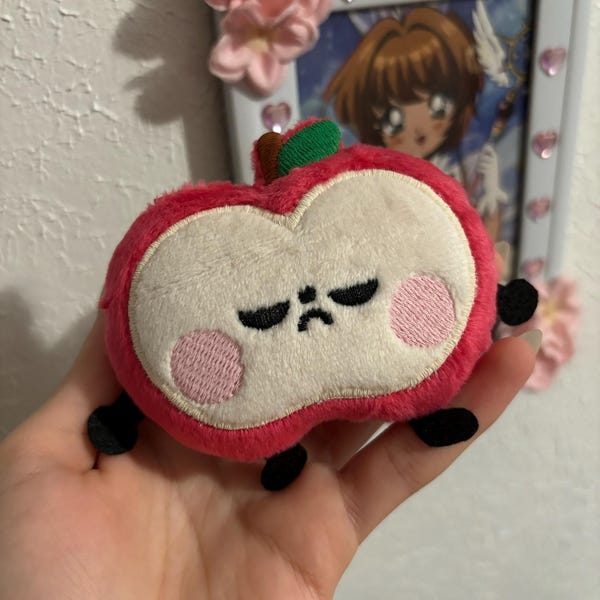1 PC Caleb Sunny Apple Keychain Plush Charm [handmade] - Etsy