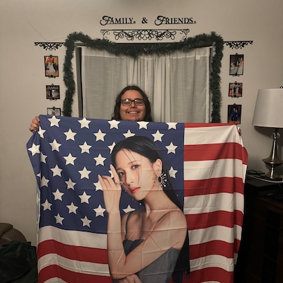 TWICE Mina Photoshoot Flag Banner, TWICE Mina Kpop American Flag ...