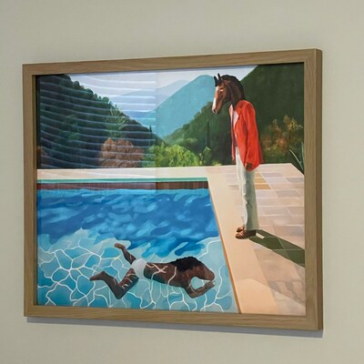 Bojack Horseman Poster Hockney Pool Vintage Art Painting Gift for Fans ...