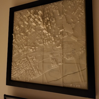 3D Dallas Digital Files 3D STL File Dallas 3D Map 3D City Art 3D ...