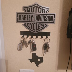 Harley Davidson 2D Key Holder, Wall Mounted Key Hooks to Hold Your Keys ...