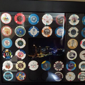 Casino Poker Chip Display Frame Insert and Frame Option Poker | Etsy