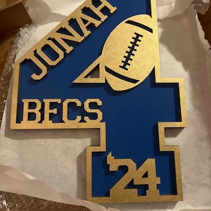 Varsity Number Graduation Gift, Senior Athlete Gift, Graduation Decor ...