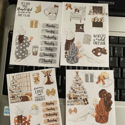 Christmas Planner Stickers, Printable Weekly Deco Kit for Any Verical ...