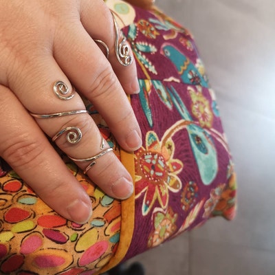 Arthritis Finger Splint Sterling Silver 925 or Brass Hammered Handmade ...