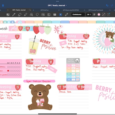 DIY Mini Calendar Digital Stickers Kit Goodnotes, iPad and Android ...