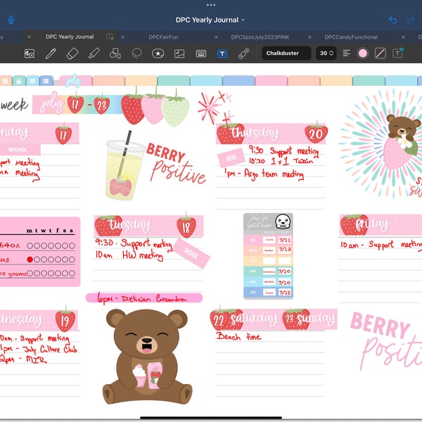 School Days Digital Planner Stickers Goodnotes, iPad and Android Back ...