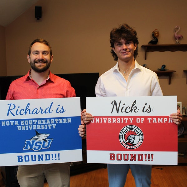 College Bound Yard Sign, College Bound Gift, College Logo Sign, 2025 ...