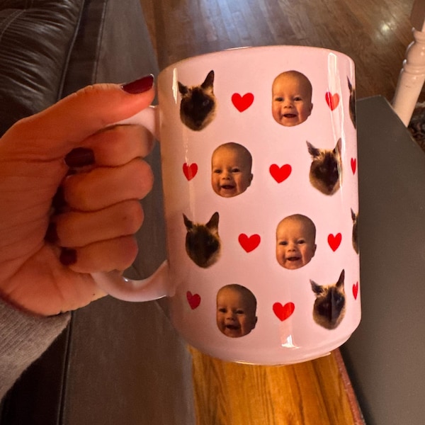 Baby Face Mug, Personalized Face Mug, Custom Photo Mug, Your Baby Face ...
