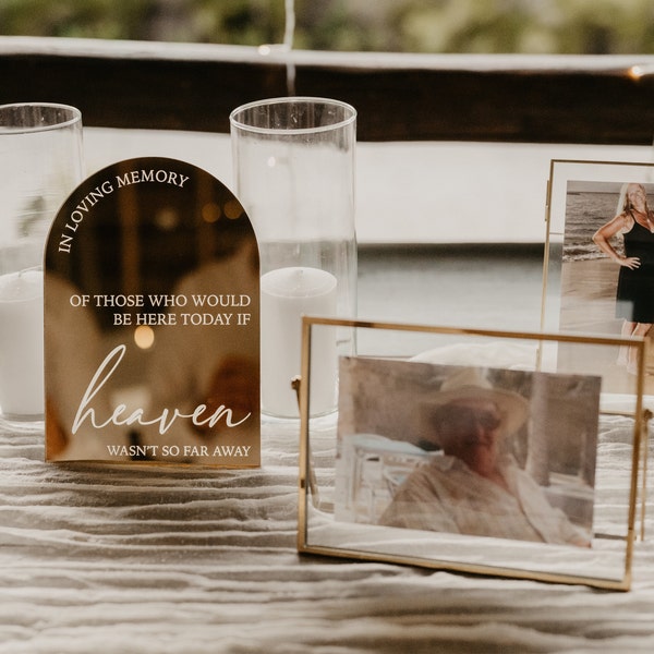 In Loving Memory Wedding Sign With Stands Memorial Acrylic Arch Wedding ...
