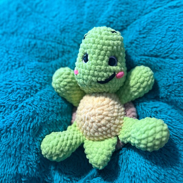 DIGITAL FILE ONLY - Low Sew - Tippy Turtle Crochet Pattern, Cute Turtle ...