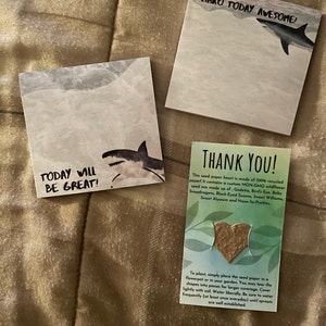 Great White Shark Sticky Notes, Shark Sticky Notes, Ocean Sticky Notes ...