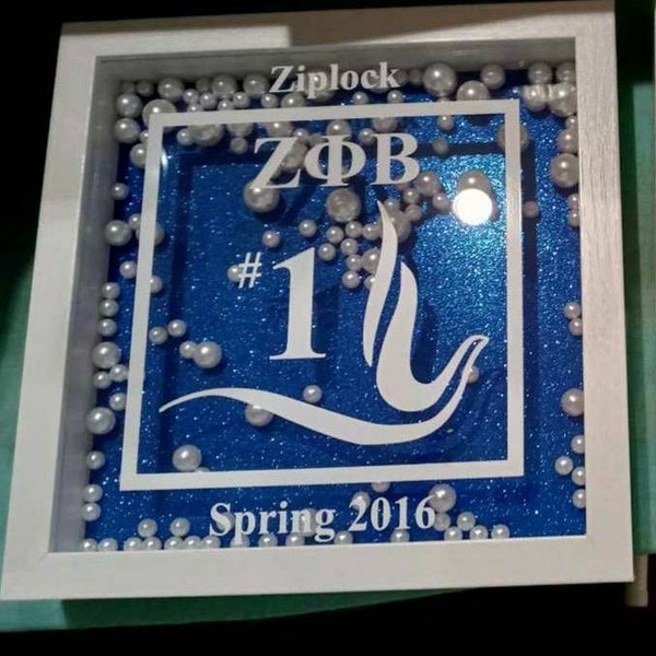 Personalized Zeta Phi Beta Shadow Box - Etsy