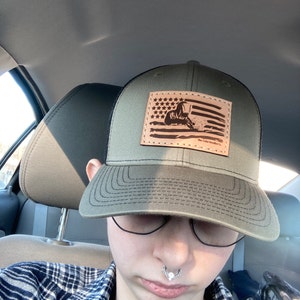 Lineman American Flag Leather Patch Hat Journeyman Lineman - Etsy