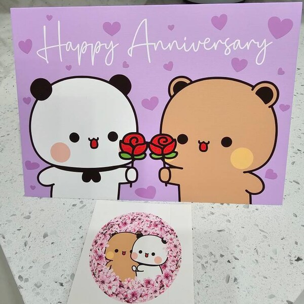 Bubu and Dudu Card, Bubu Dudu Birthday Card, Friendship Cards, Romantic ...